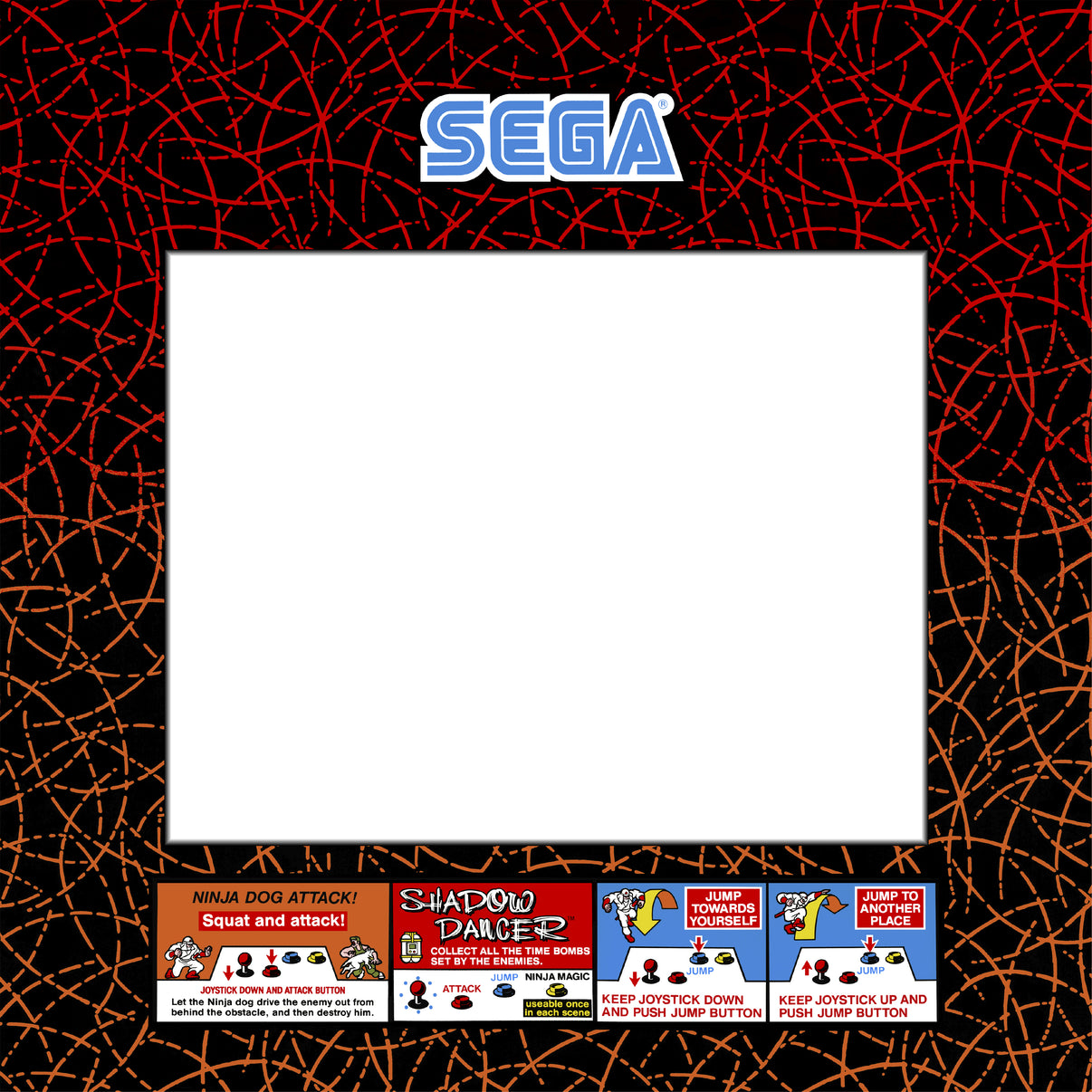 Shadow Dancer Arcade Monitor Bezel Artwork Sticker Dec | StickerSmith ...